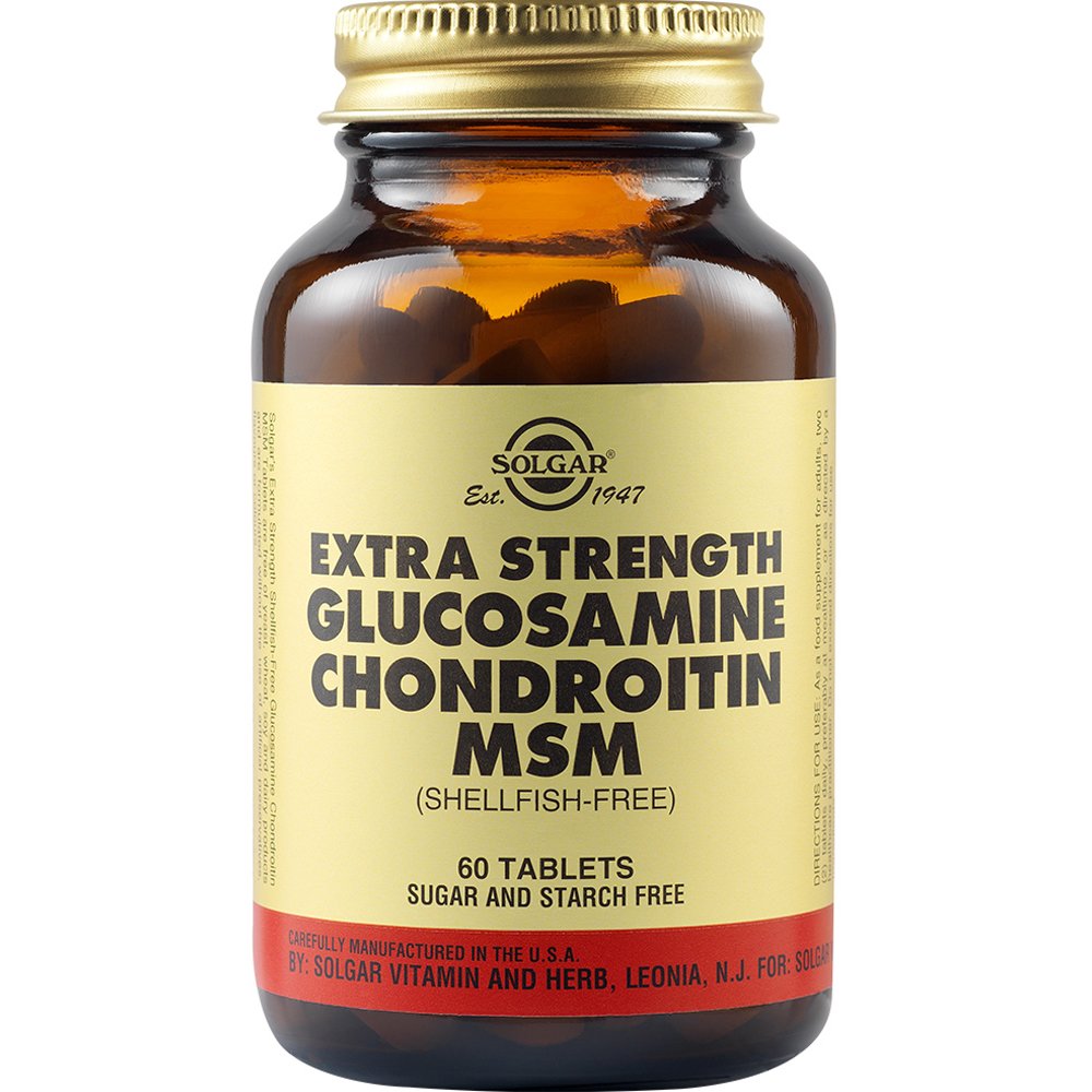 Solgar Extra Strength Glucosamine Chondroitin MSM 60tabs ...