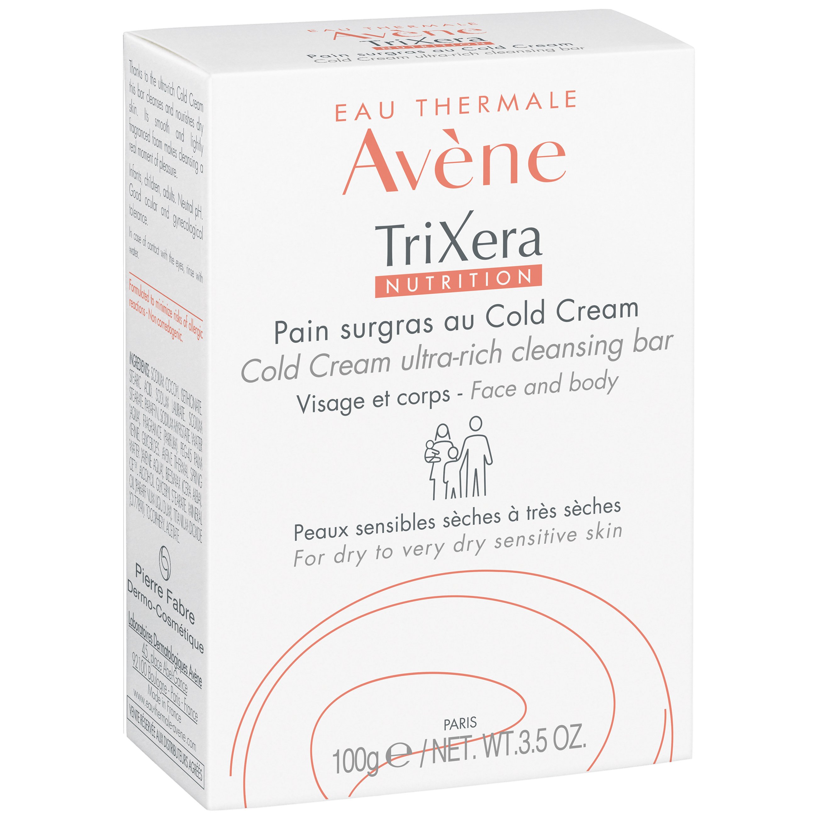 Avene Trixera Nutrition Cold Cream Ultra-Rich Cleansing Bar 100g ...