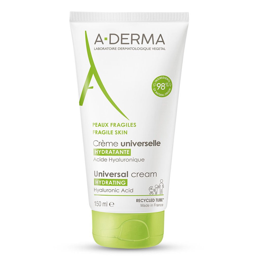 A-Derma Universal Hydrating Cream with Hyaluronic Acid for Fragile Skin ...