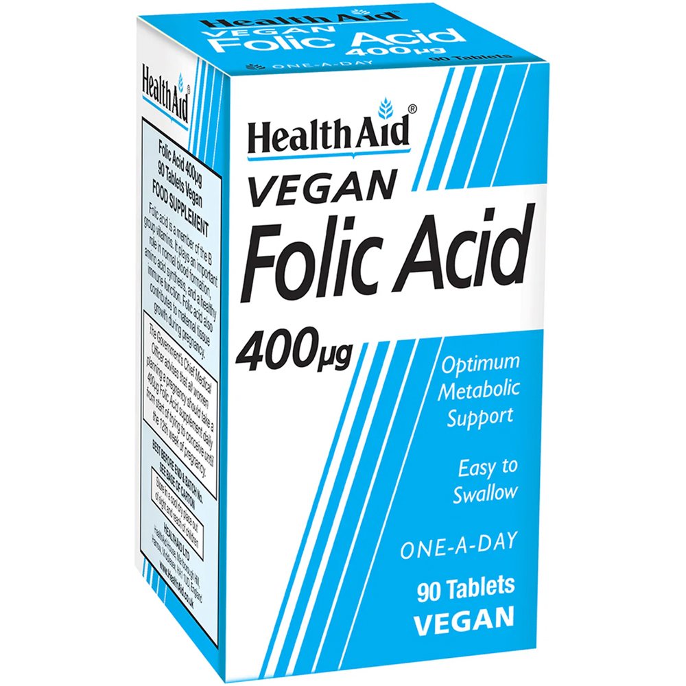Health Aid Vegan Folic Acid 400μg 90tabs | AptekaPromahon.com