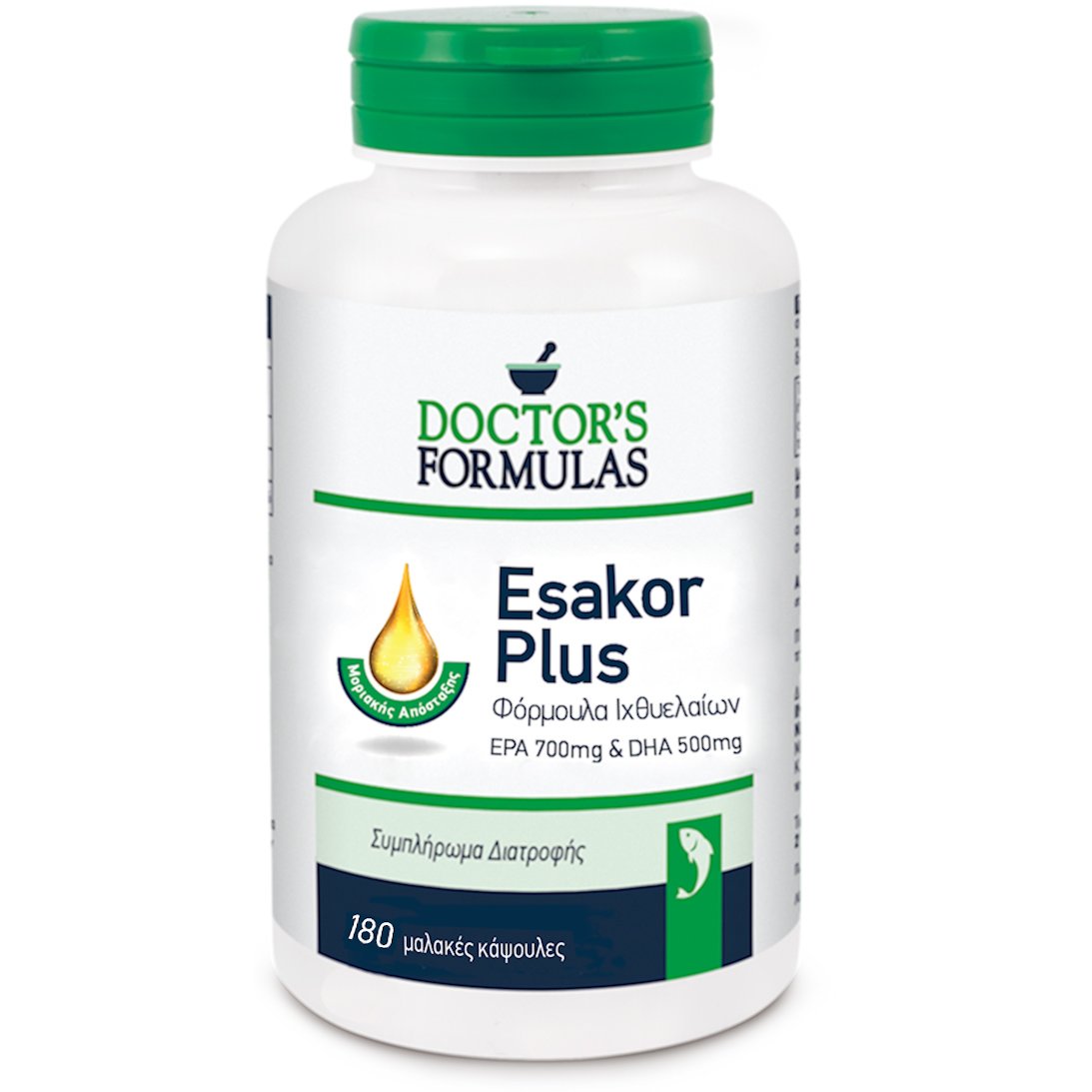 Doctor's Formulas Esakor Plus EPA 700mg & DHA 500mg 180 Soft.caps ...
