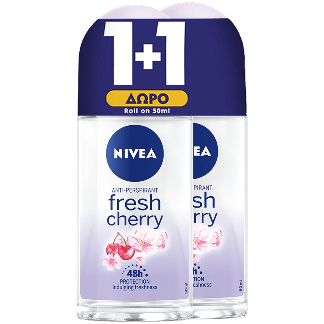 Nivea PROMO PACK Fresh Cherry Anti Perspirant Roll-on 2x50ml ...