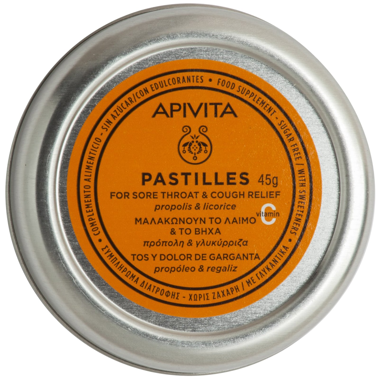 Apivita Pastilles for Sore Throat & Cough Relief Propolis & Licorice ...