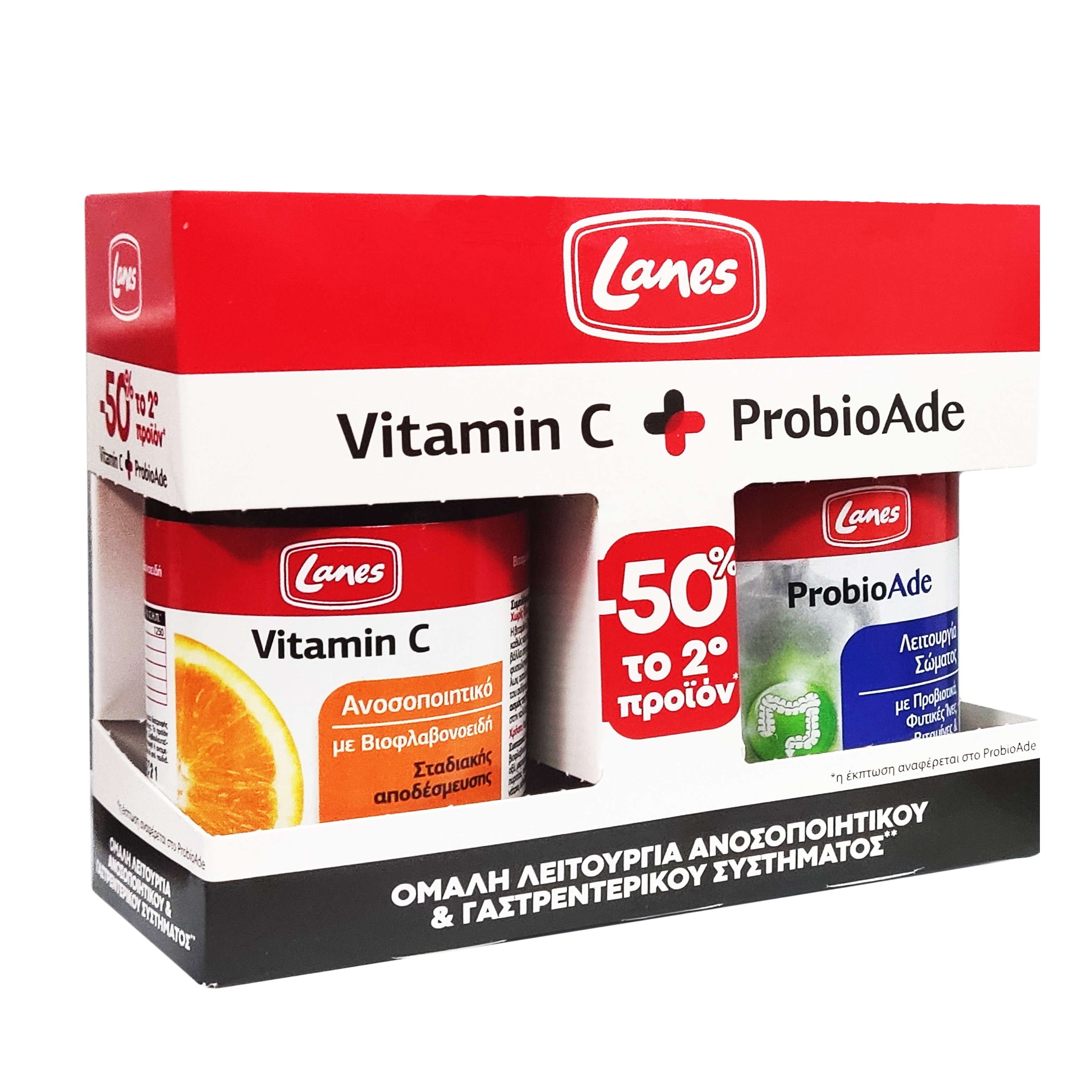 Lanes Витамин С Оферта Пакет 1000mg 30tabs & ProbioAde 20caps ...
