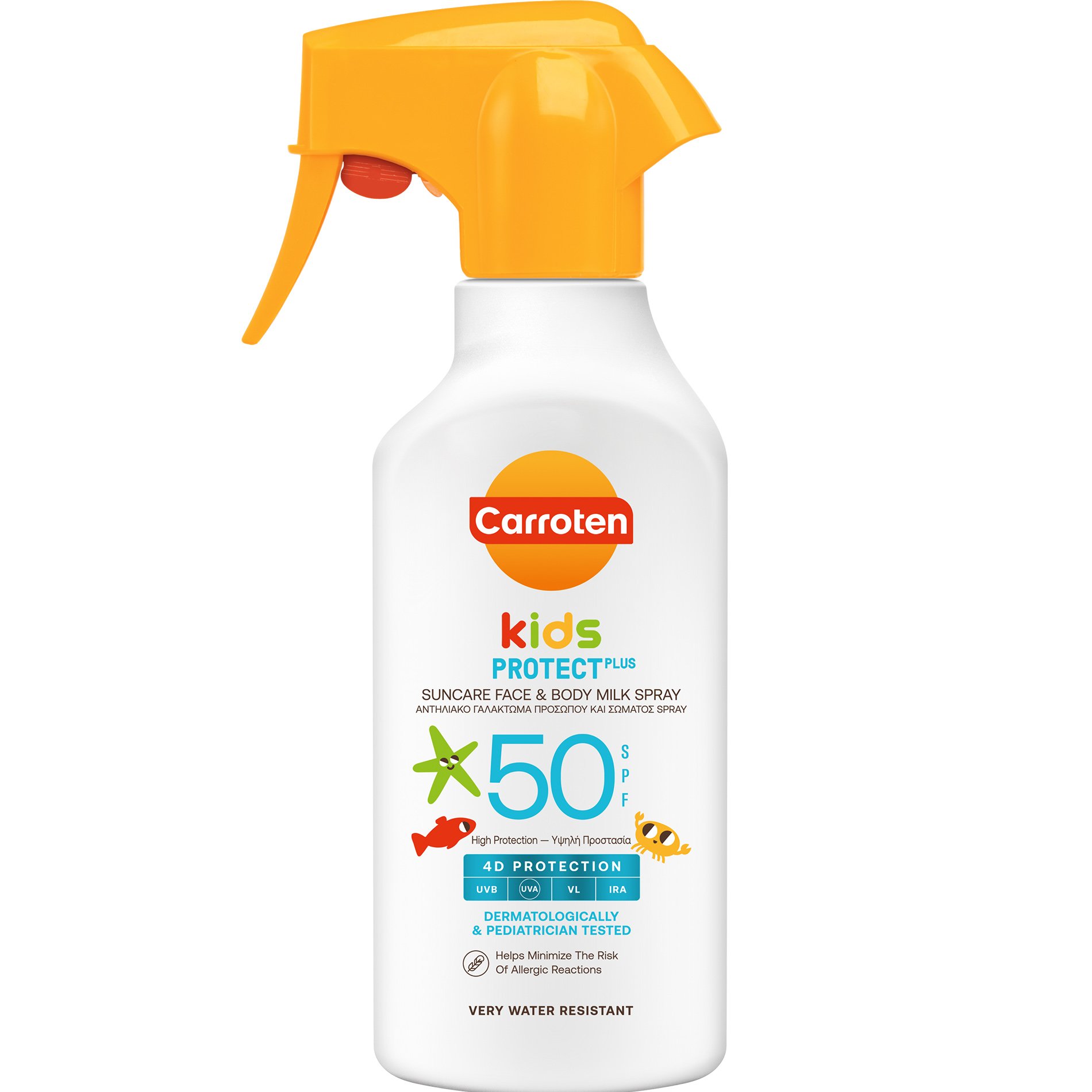 Carroten Kids Protect Plus Suncare Face & Body Milk Spray Spf50, 270ml ...