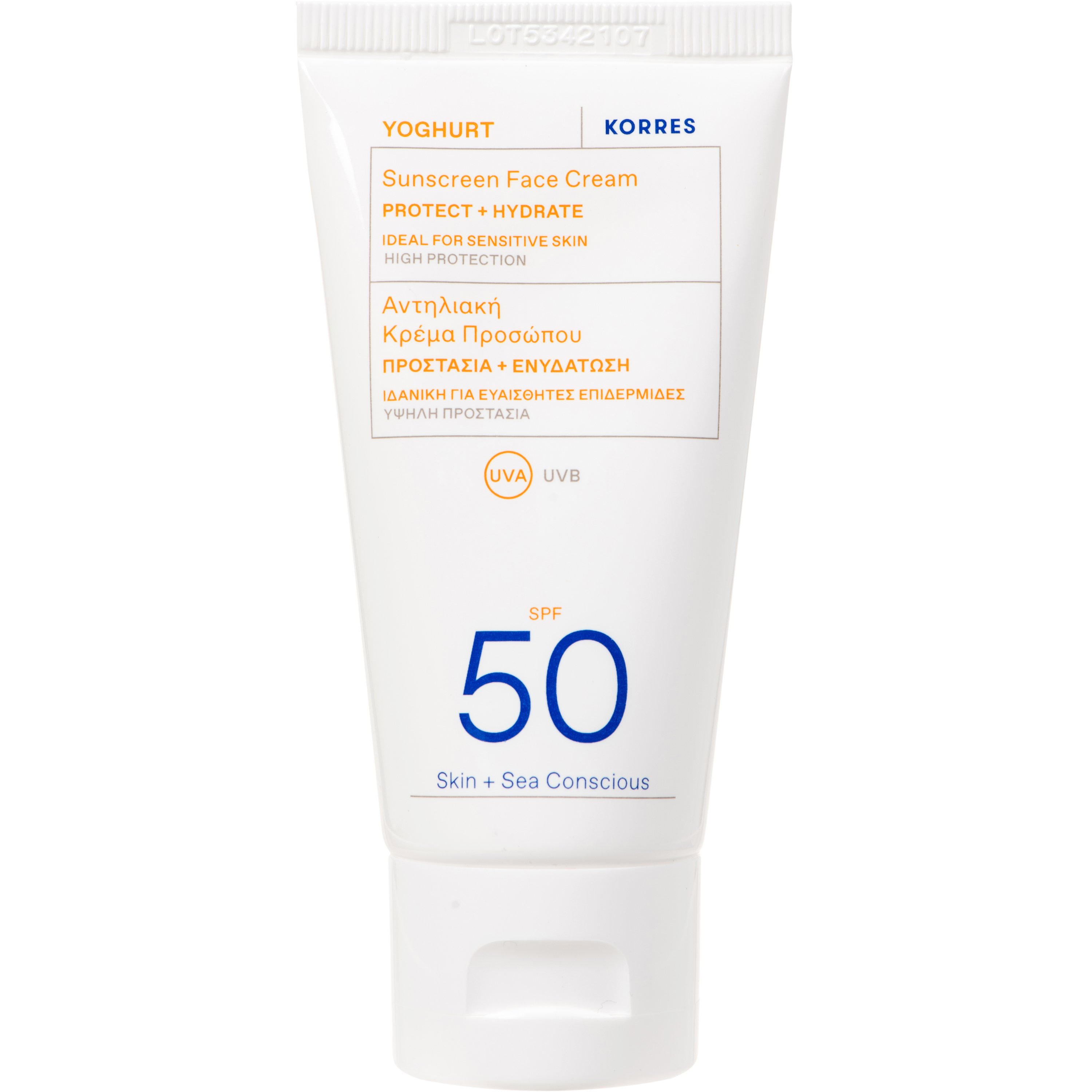 Korres Yoghurt Sunscreen Face Cream Spf50, 50ml | AptekaPromahon.com
