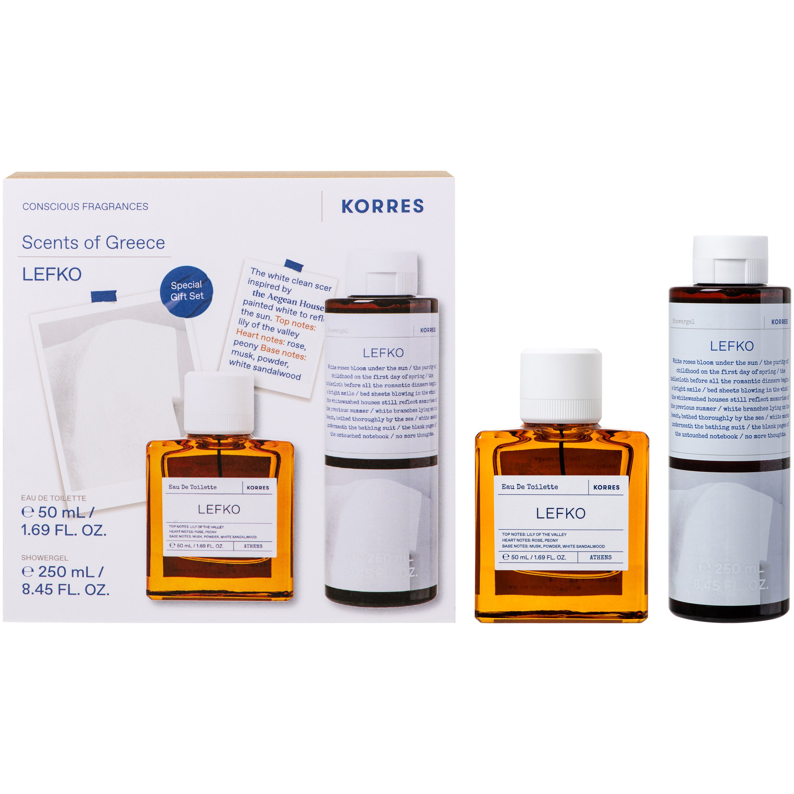 Korres Promo Lefko Eau De Toilette 50ml & Showergel 250ml ...