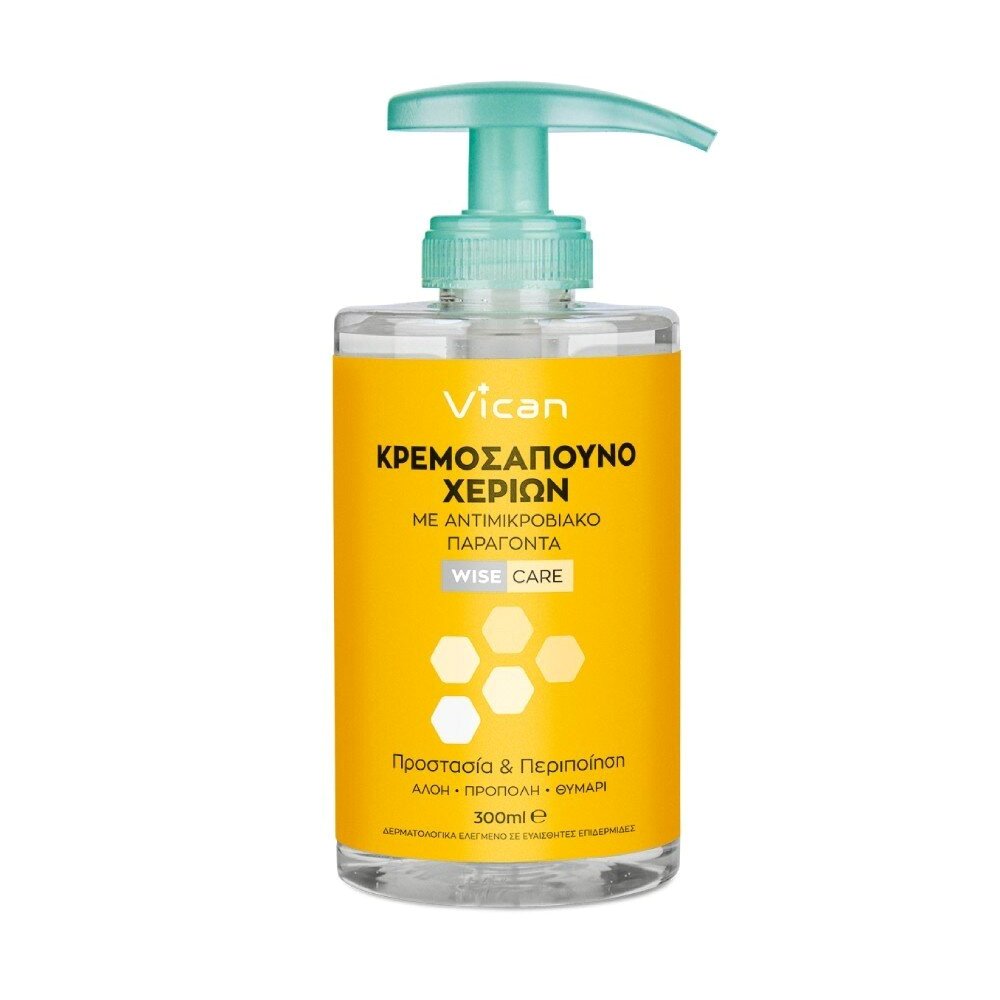 Vican Wise Care Течен сапун за крем за ръце с иновативен антимикробен ...