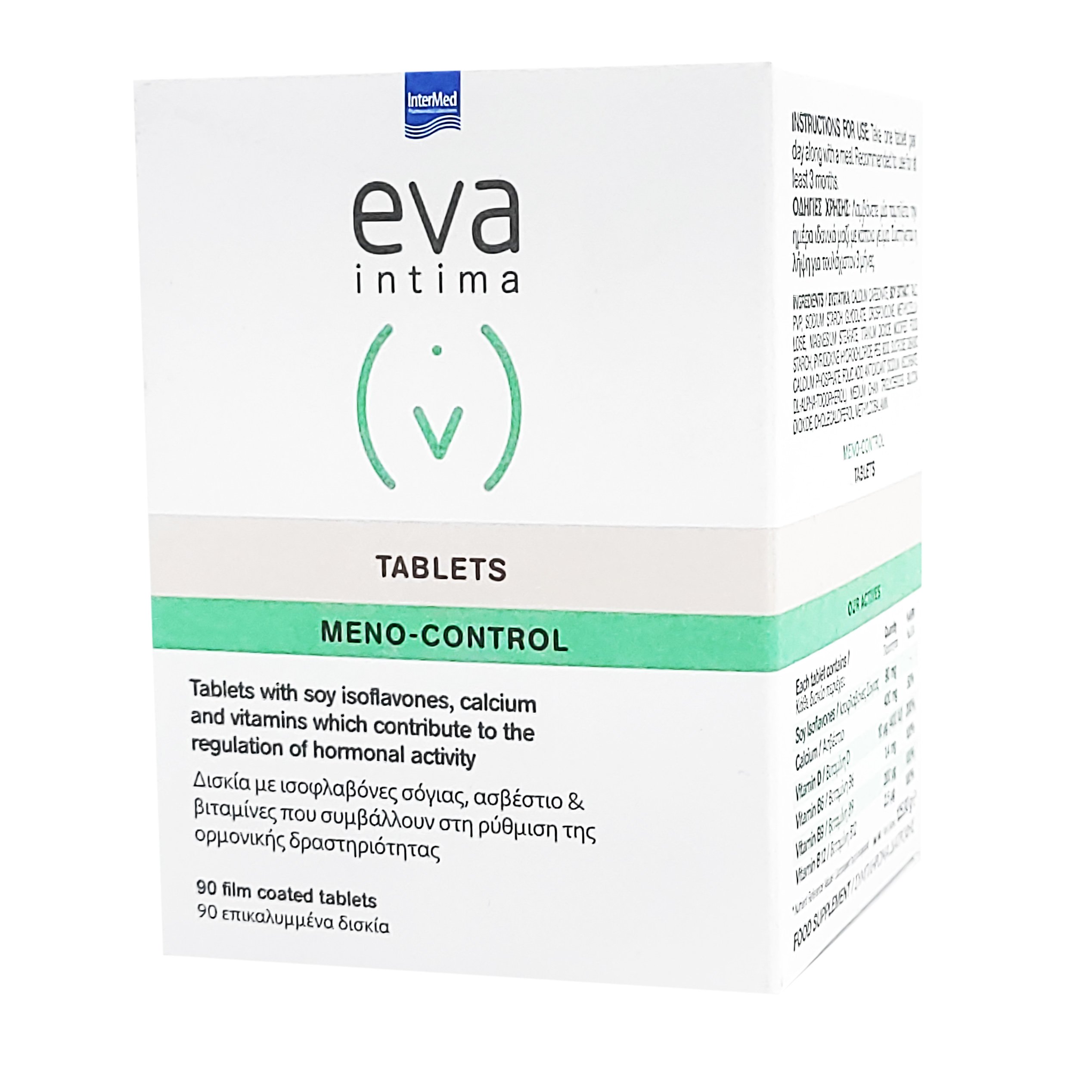 Eva Intima Tablets Meno-Control Ежедневна хранителна добавка за нуждите ...