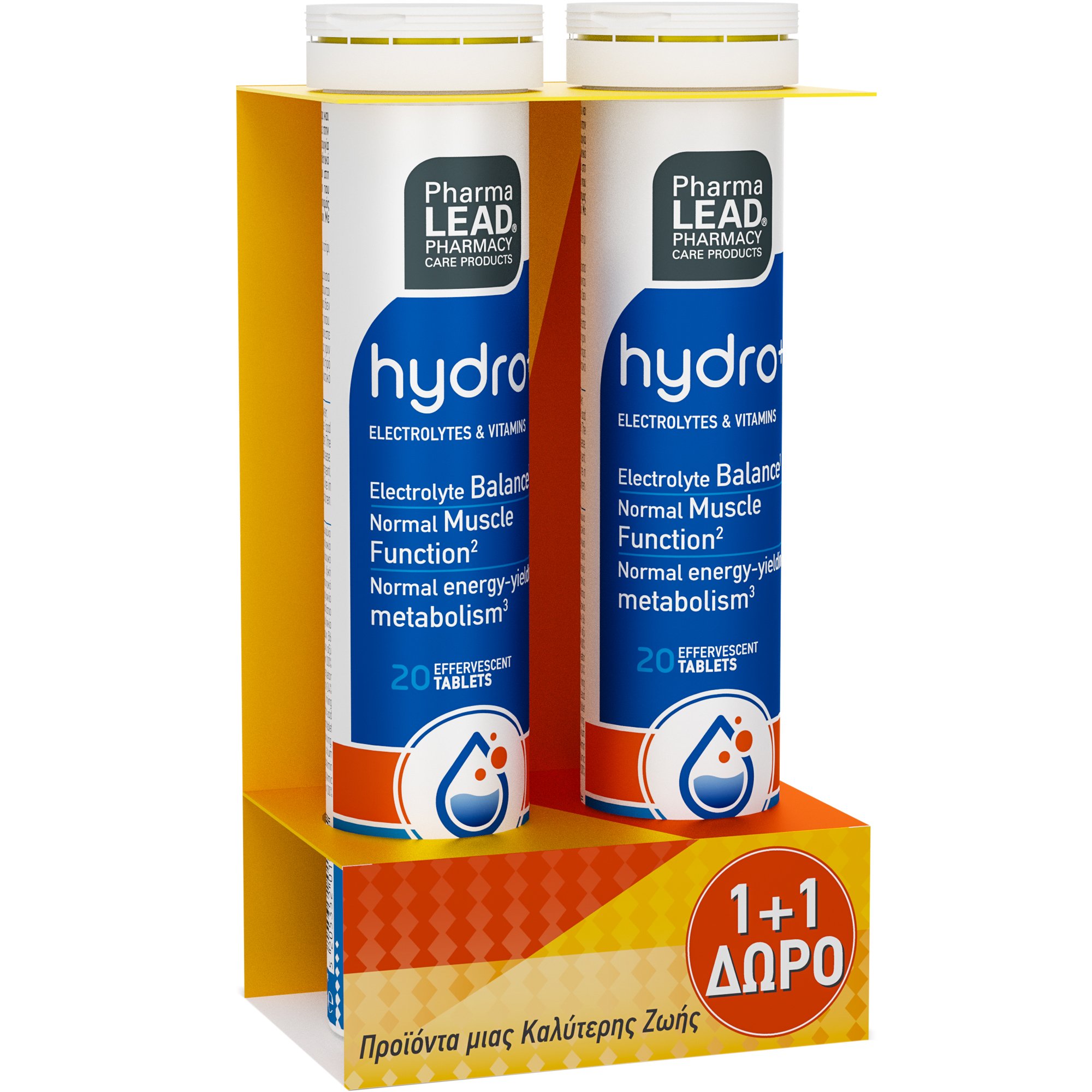 Pharmalead Promo Hydro+ Electrolytes & Vitamins 40 Effer.tabs (2x20 ...