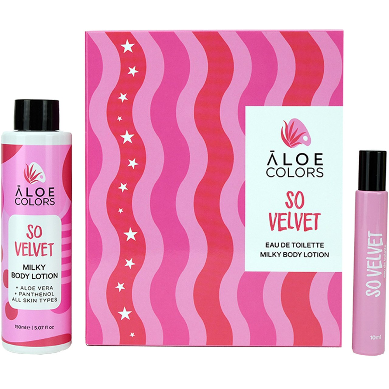 Aloe Colors Promo So Velvet Eau de Toilette 10ml & Milky Body Lotion ...
