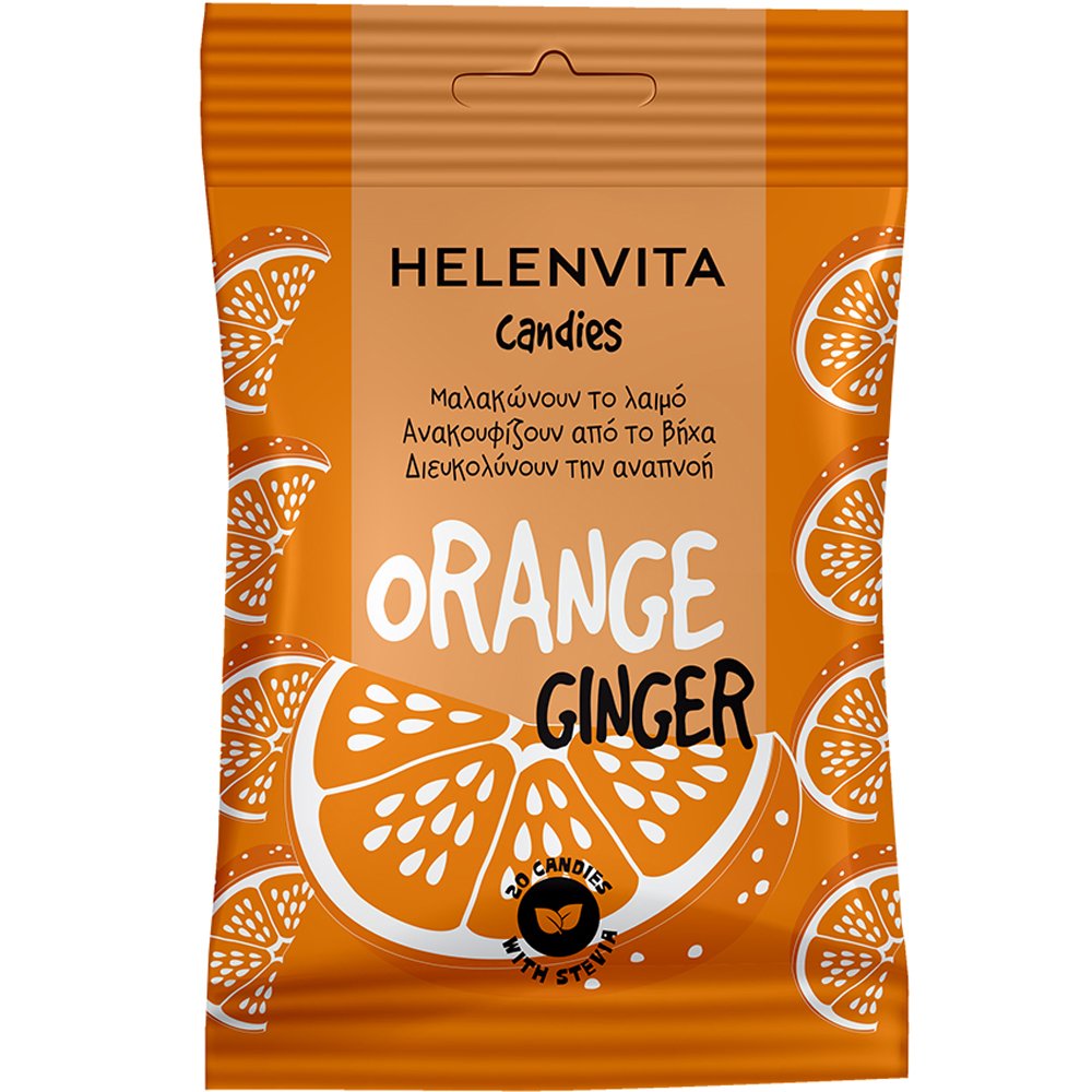 Helenvita Orange & Ginger Sore Throat & Cough Candies 20 бр ...