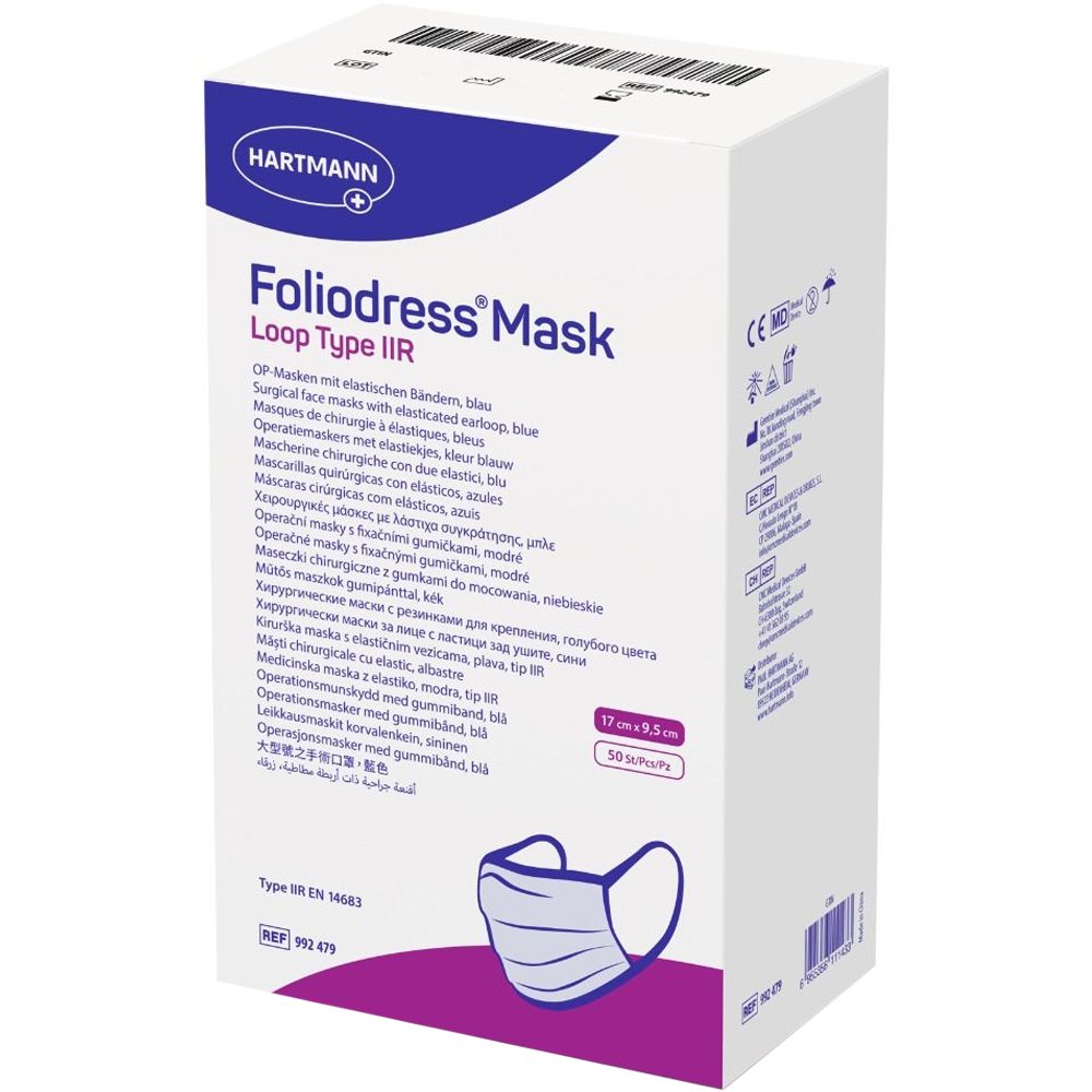 Hartmann Foliodress Loop Type IIR Face Mask 50 бр (5x10 бр) | AptekaPromahon.com