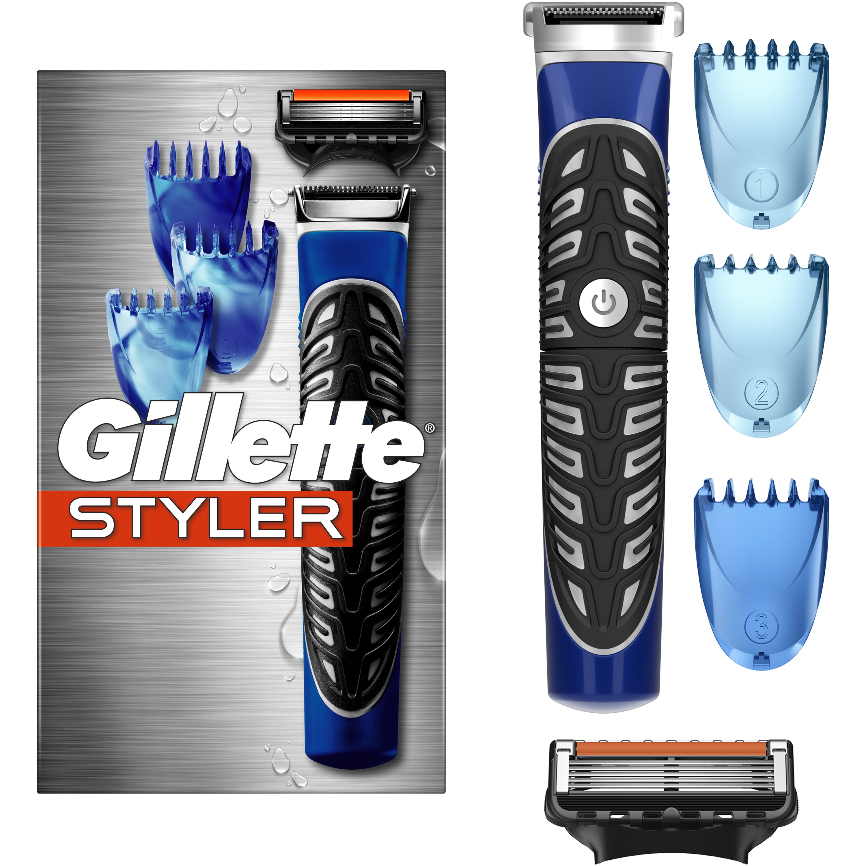 Gillette Styler All In 1 Precision Body & Beard Trimmer, Shaver & Edger ...