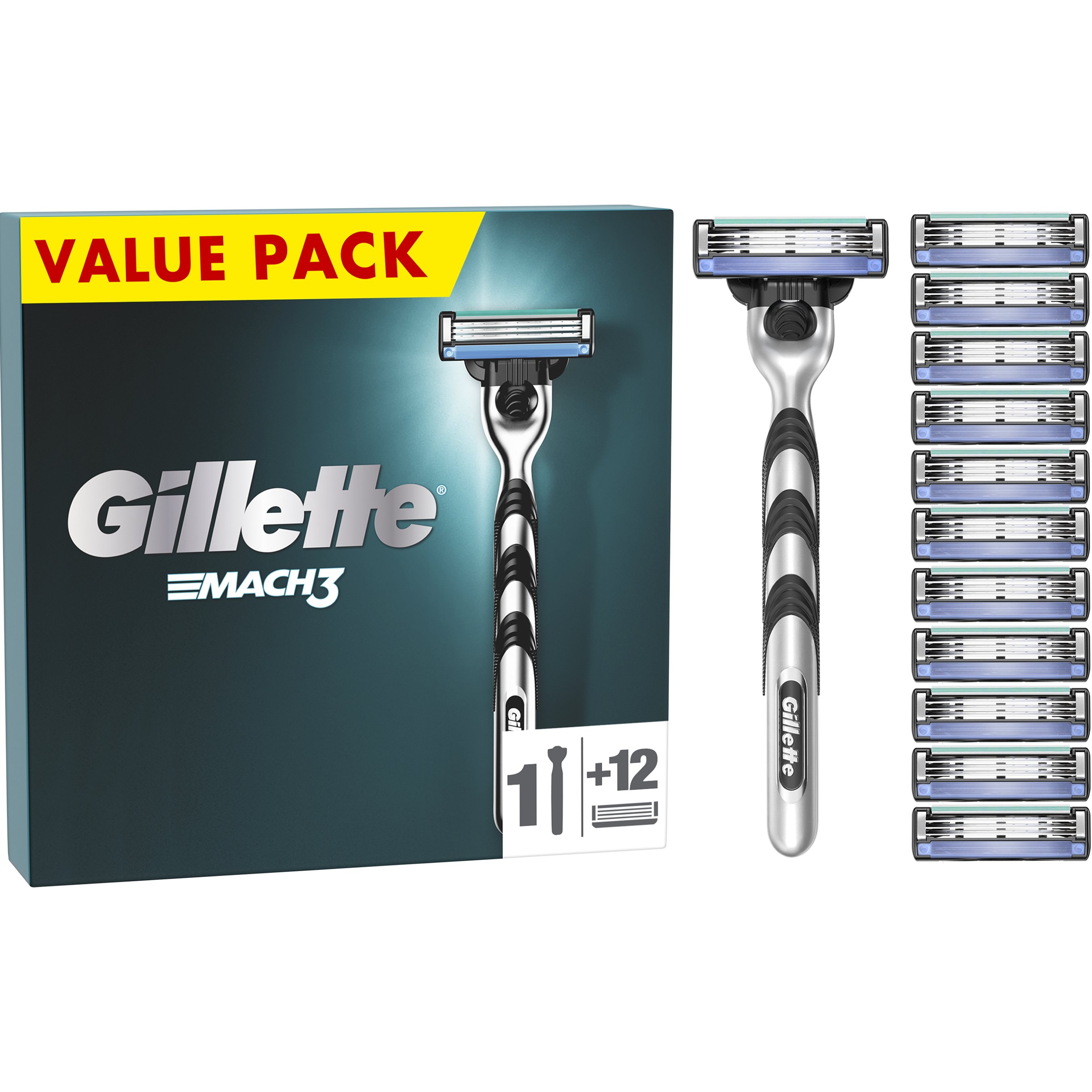 Gillette Mach3 Male Premium BladeRazor System Резервни бръснещи глави ...