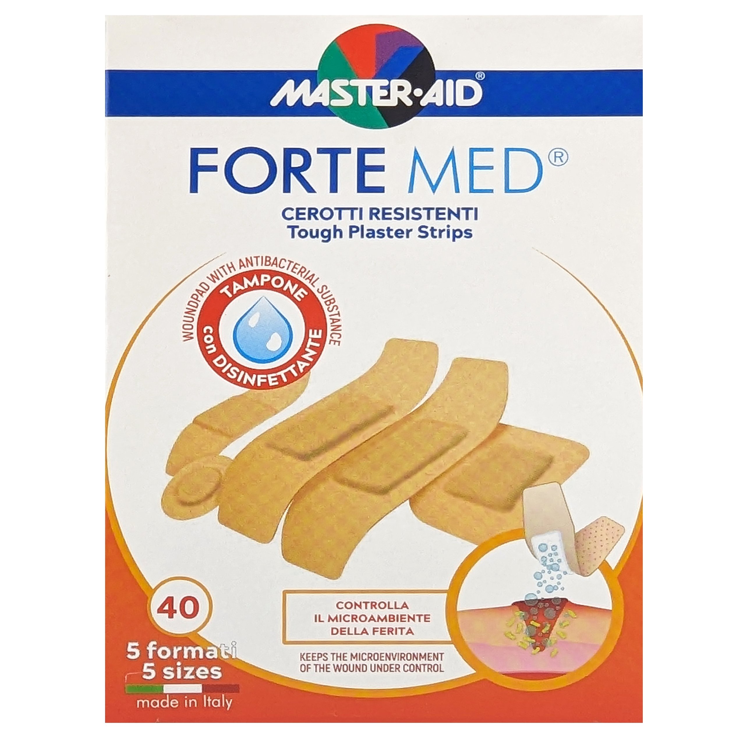 Master Aid Forte Med Tough Plaster Strips Залепваща лепенка в цвят кожа ...
