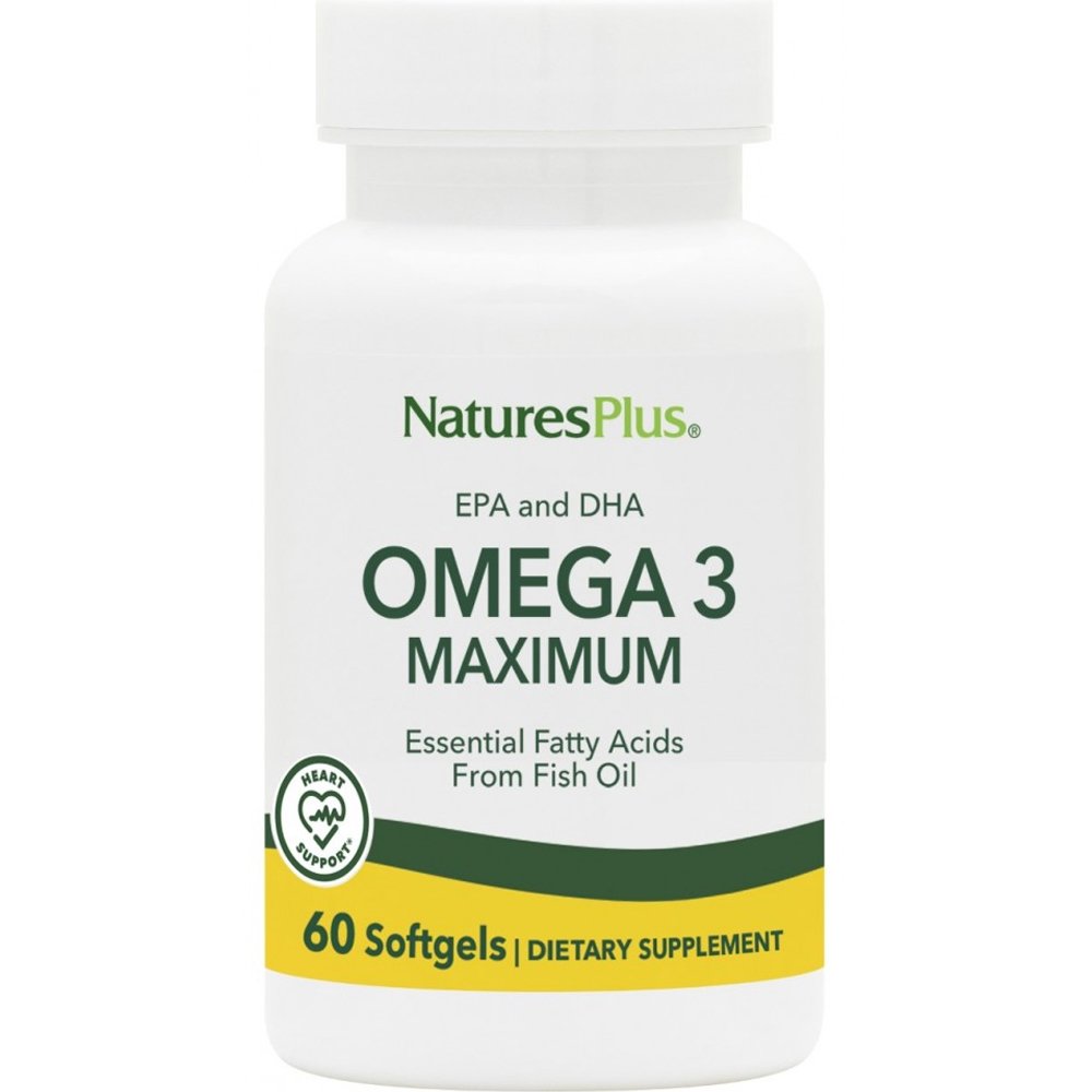 Natures Plus Omega 3 Maximum EPA & DHA 60 Softgels | AptekaPromahon.com