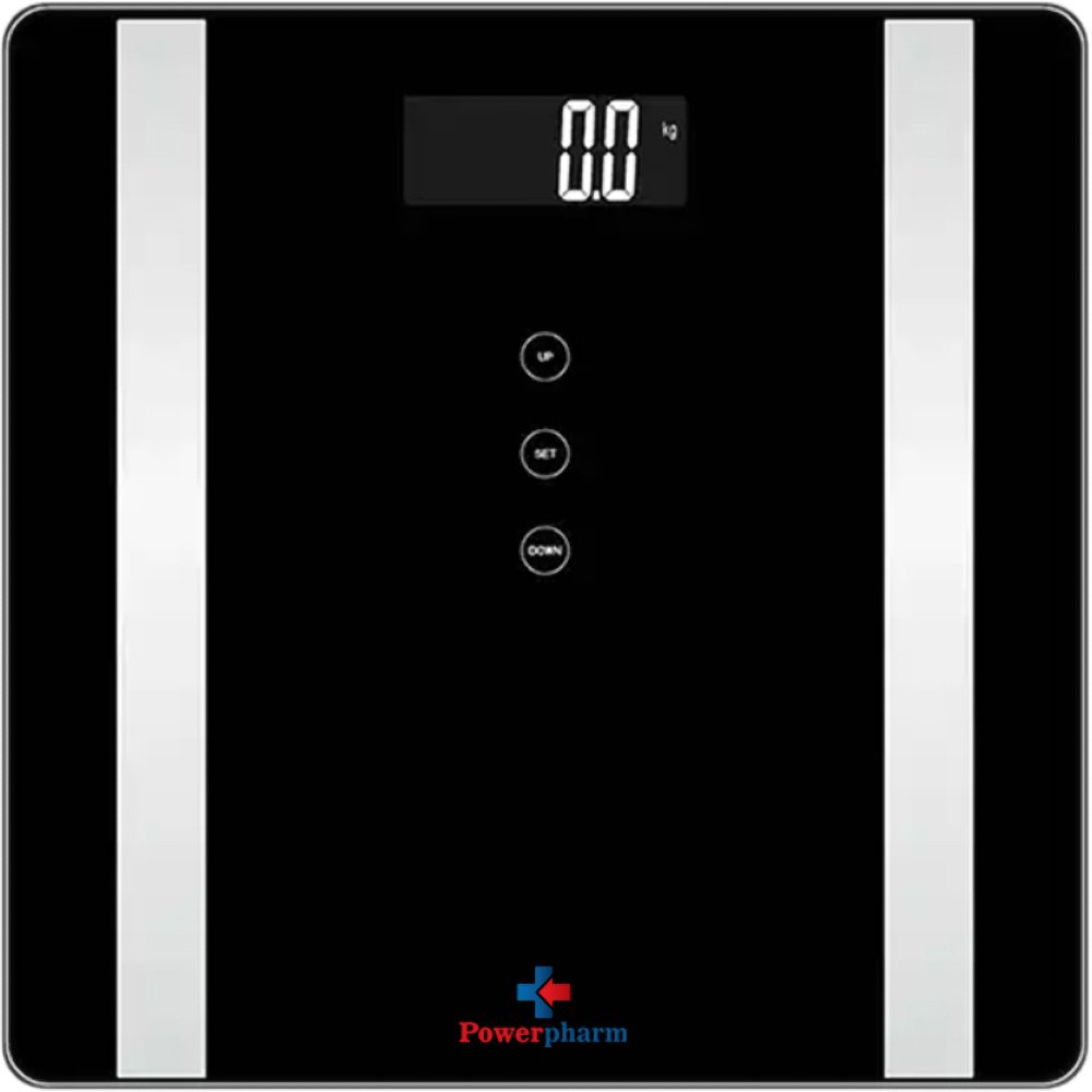 Powerpharm Electronic Fat Measuring Scale Black 1 бр | AptekaPromahon.com