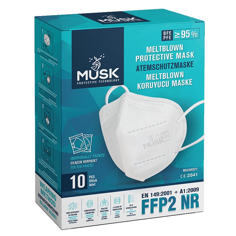Musk Meltblown Protective Mask FFP2 NR Стерилна защитна маска за ...