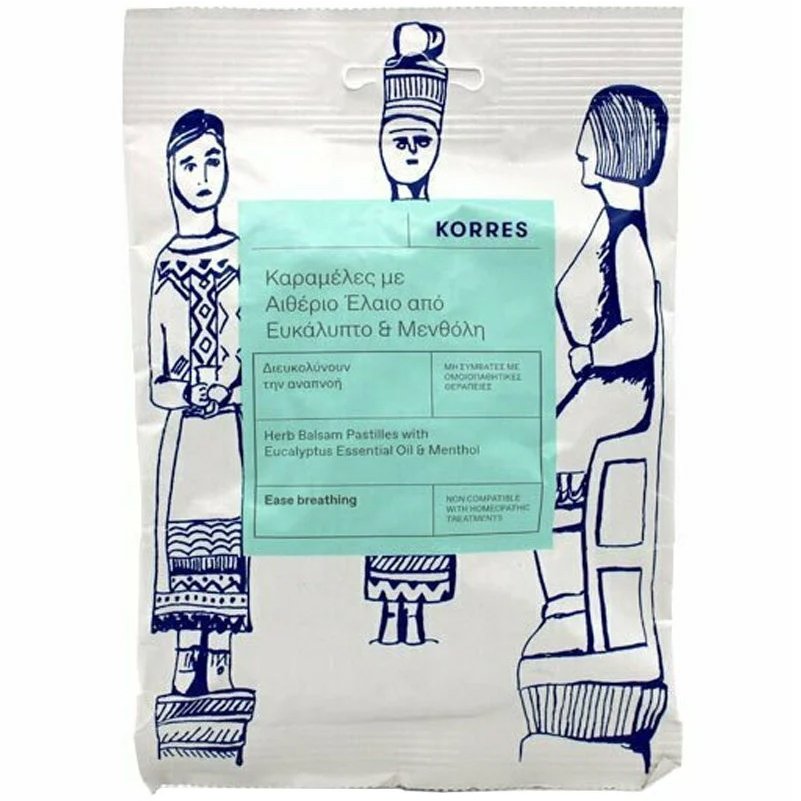 Korres Herb Balsam Pastilles Eucalyptus Essential Oil & Menthol 60g ...